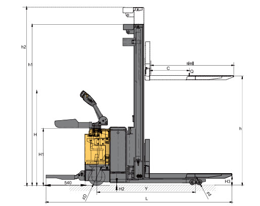 ES SERIES - Electric Fork Over Stacker Supplier in Dubai, Abu Dhabi ...